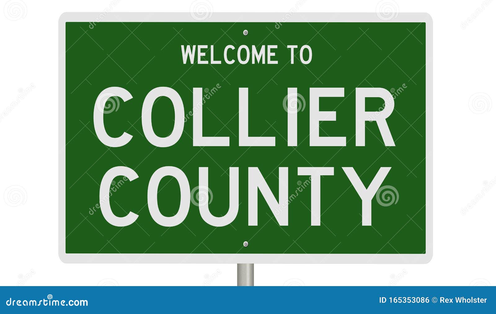 Road Sign for Collier County Stock Illustration - Illustration of ...