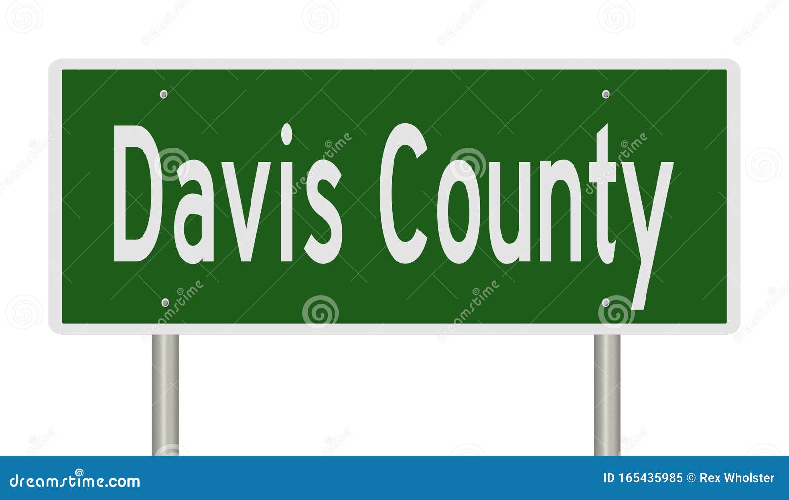 Road sign for Davis County stock illustration. Illustration of united ...