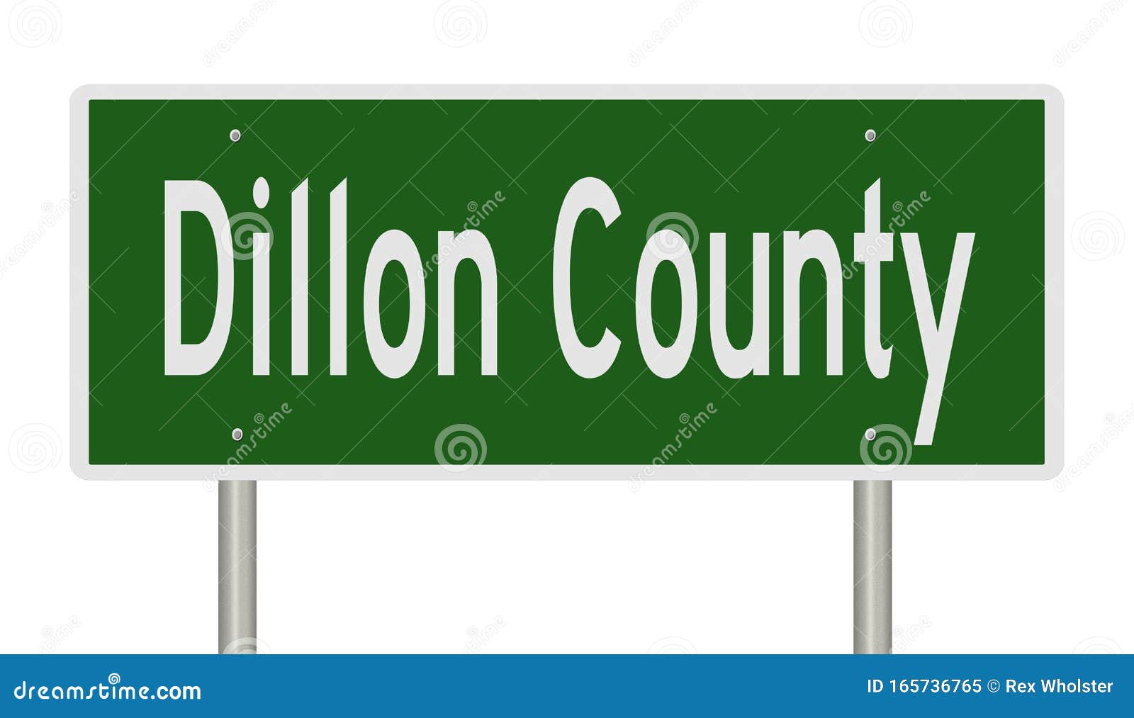 Road Sign for Dillon County Stock Illustration - Illustration of ...