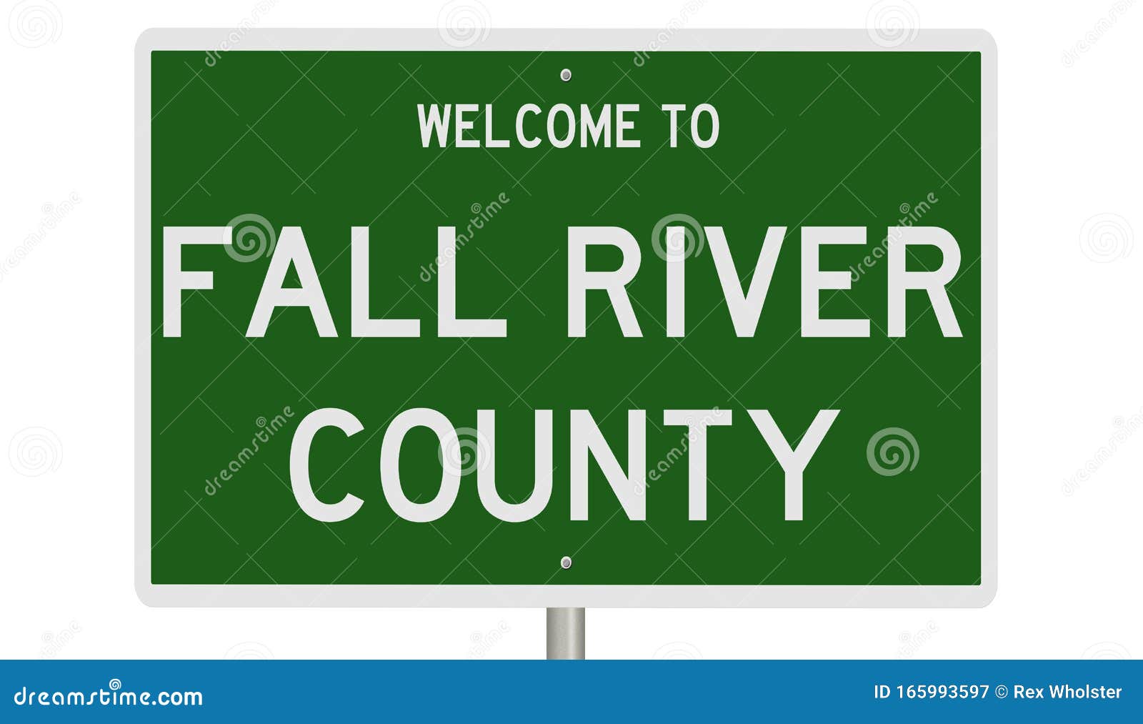 Road Sign for Fall River County Stock Illustration - Illustration of ...