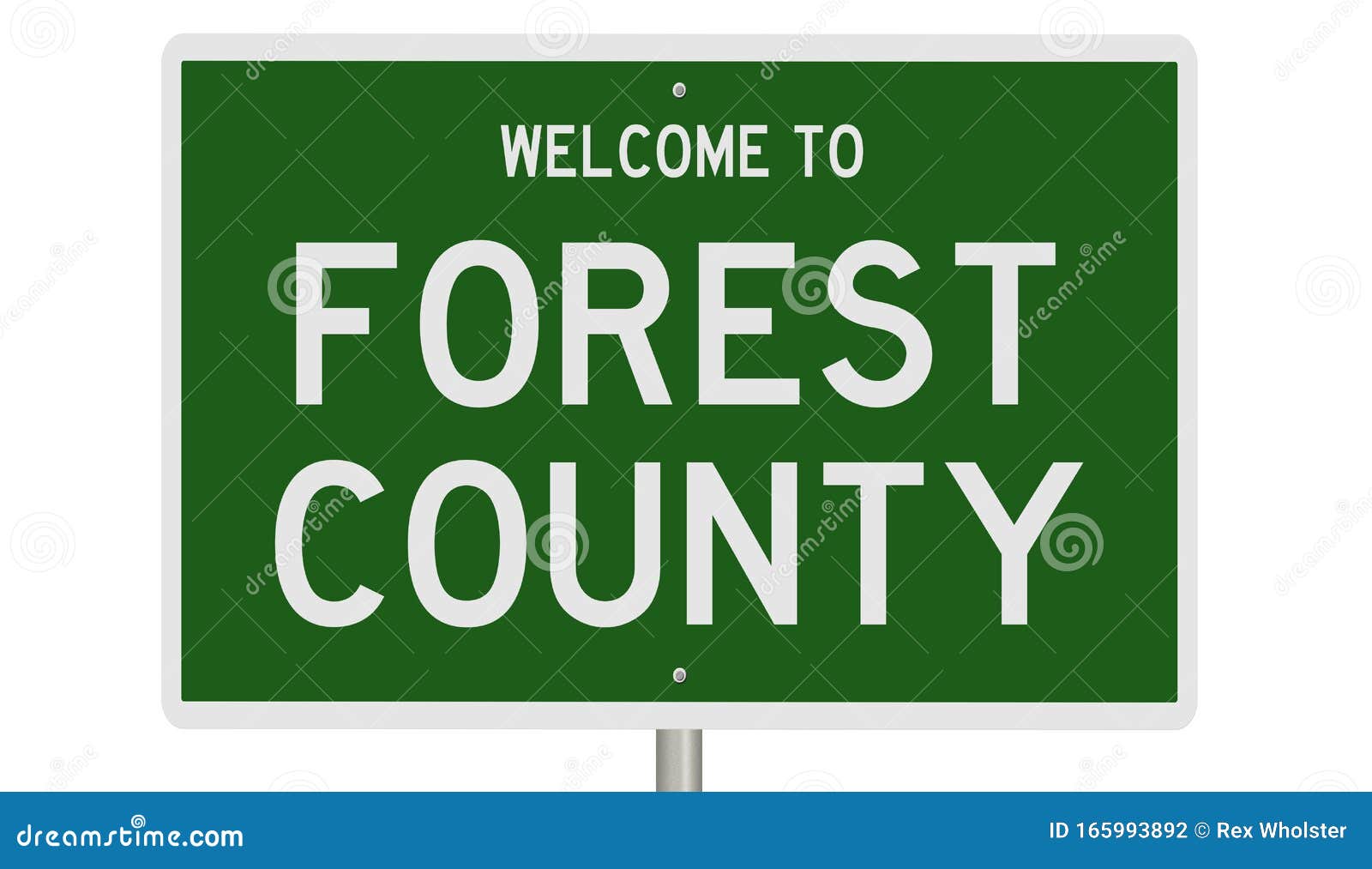 Road Sign for Forest County Stock Illustration - Illustration of place ...