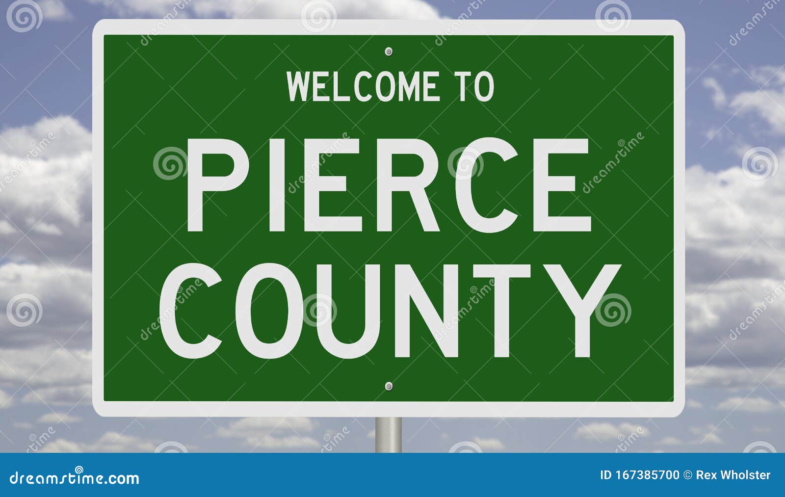 Road Sign for Pierce County Stock Illustration - Illustration of ...