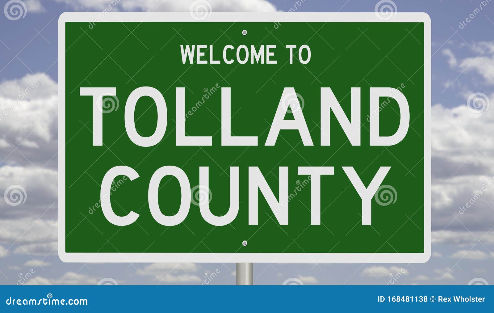 Road Sign For Tolland County Stock Illustration Illustration Of Destination Automobile 168481138