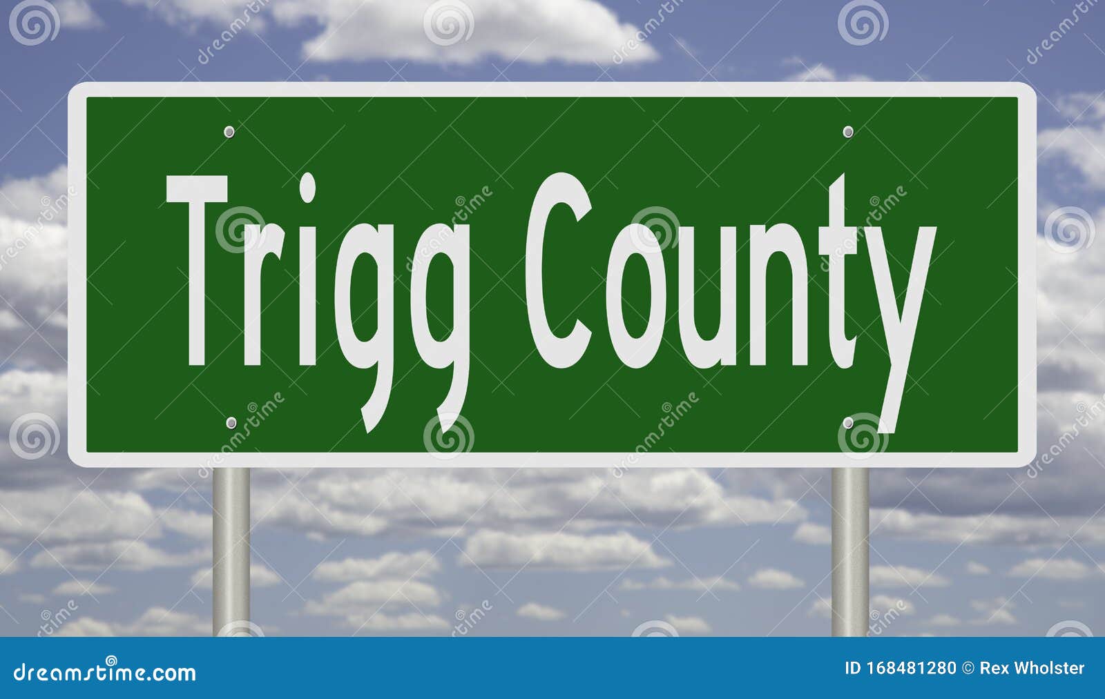 Road sign for Trigg County stock illustration. Illustration of highway ...