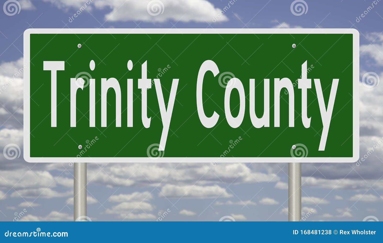 Road Sign for Trinity County Stock Illustration - Illustration of ...