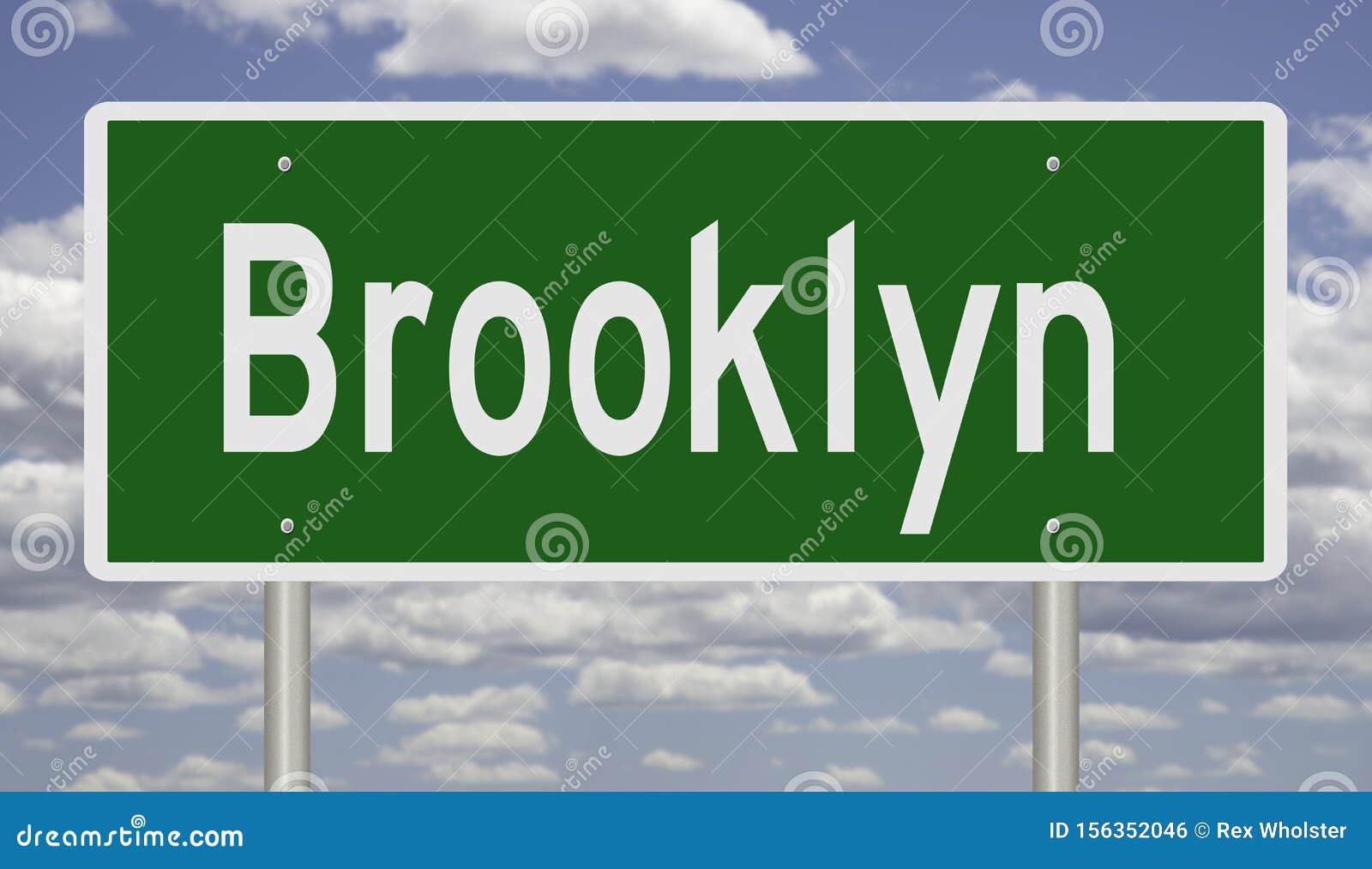 Highway sign for Brooklyn stock photo. Image of highway - 156352046