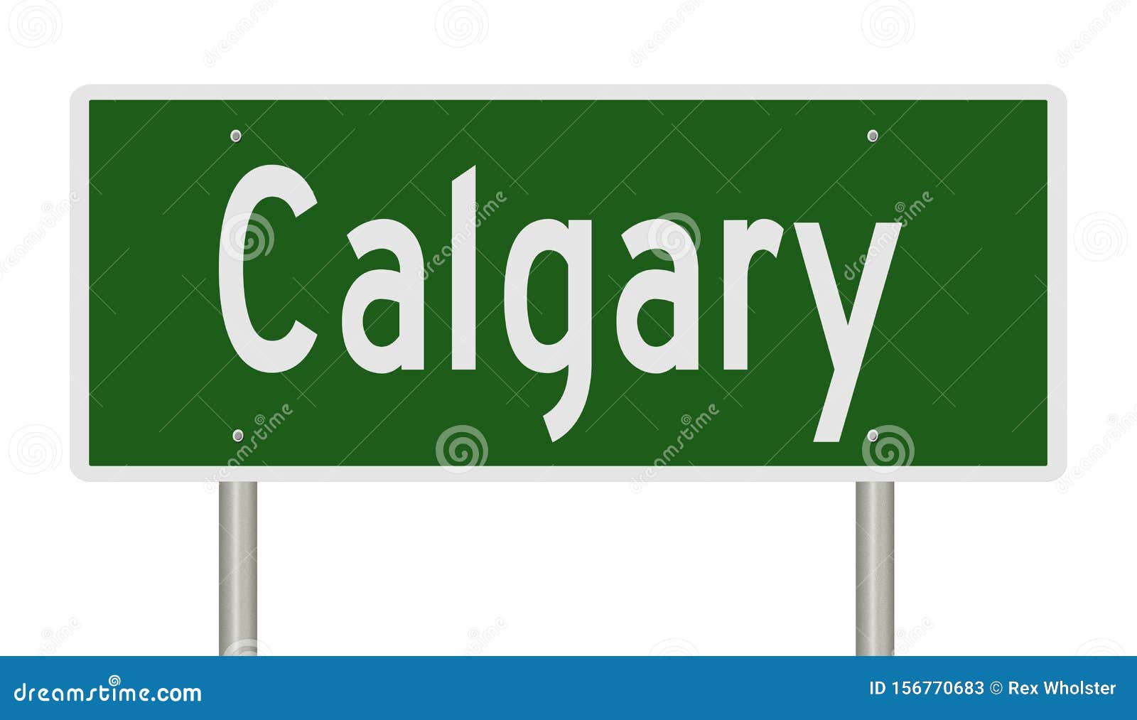 Highway Sign for Calgary Alberta Canada Stock Illustration ...