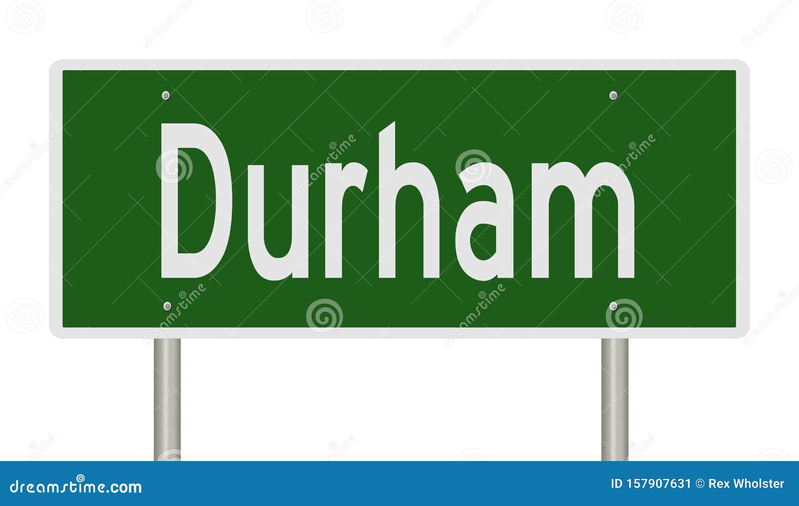 Highway Sign for Durham North Carolina Stock Illustration ...