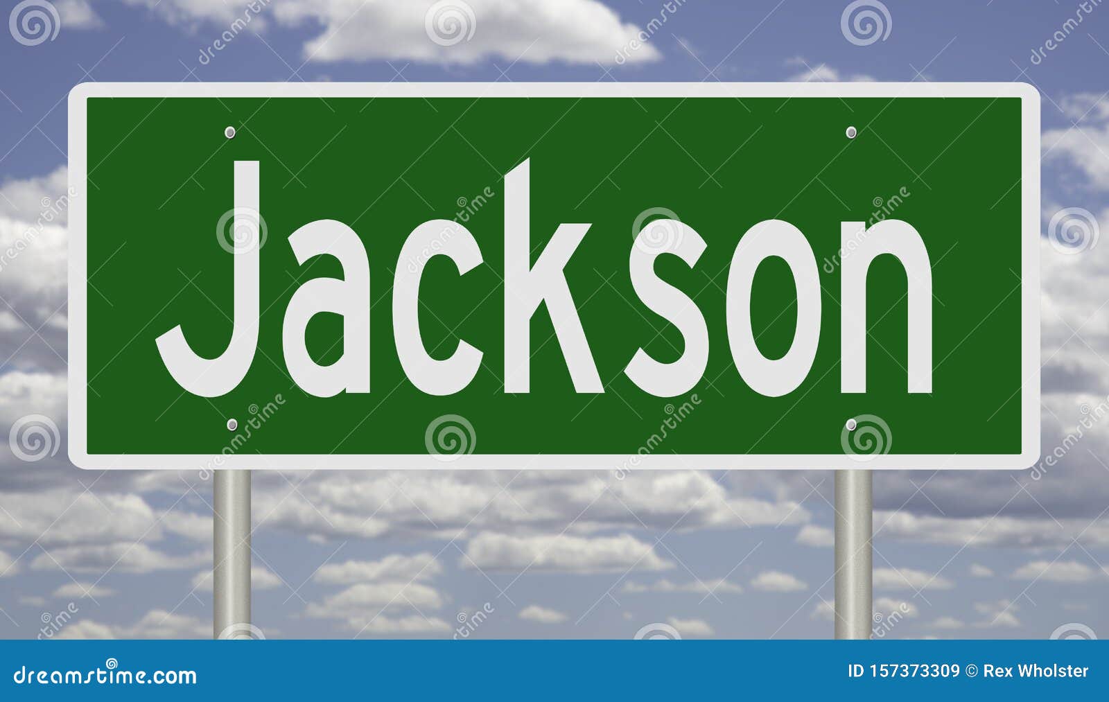 Highway sign for Jackson stock illustration. Illustration of street ...