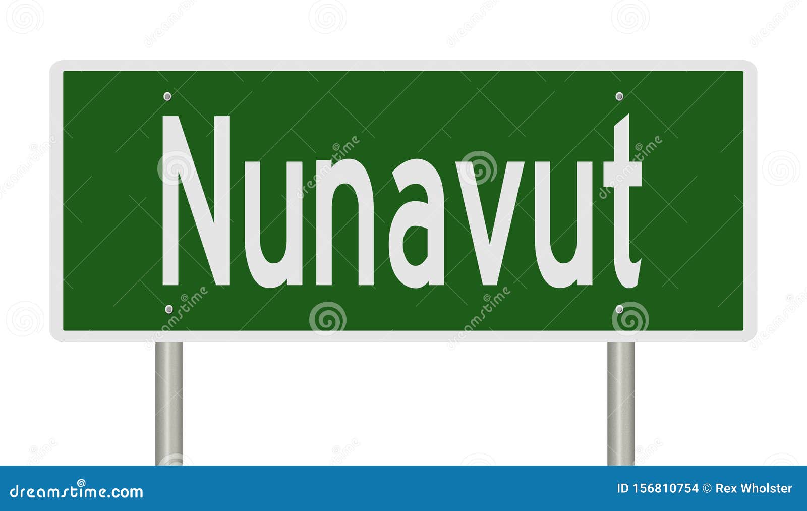 Highway Sign for Nunavut Canada Stock Illustration - Illustration of ...
