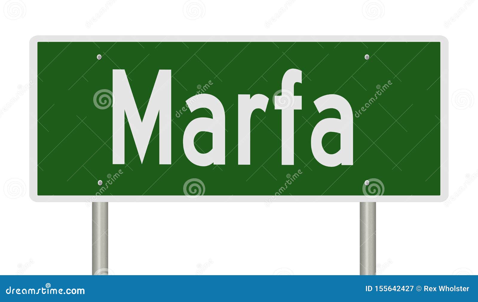 Highway Sign for Marfa Texas Stock Illustration - Illustration of ...