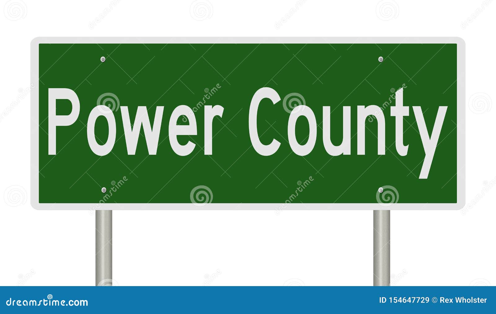 Highway Sign for Power County in Idaho Stock Illustration ...