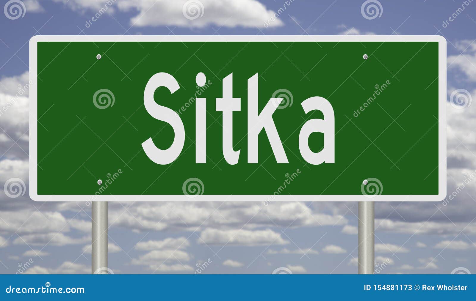 Highway Sign for Sitka Alaska Stock Image - Image of america, sitka ...