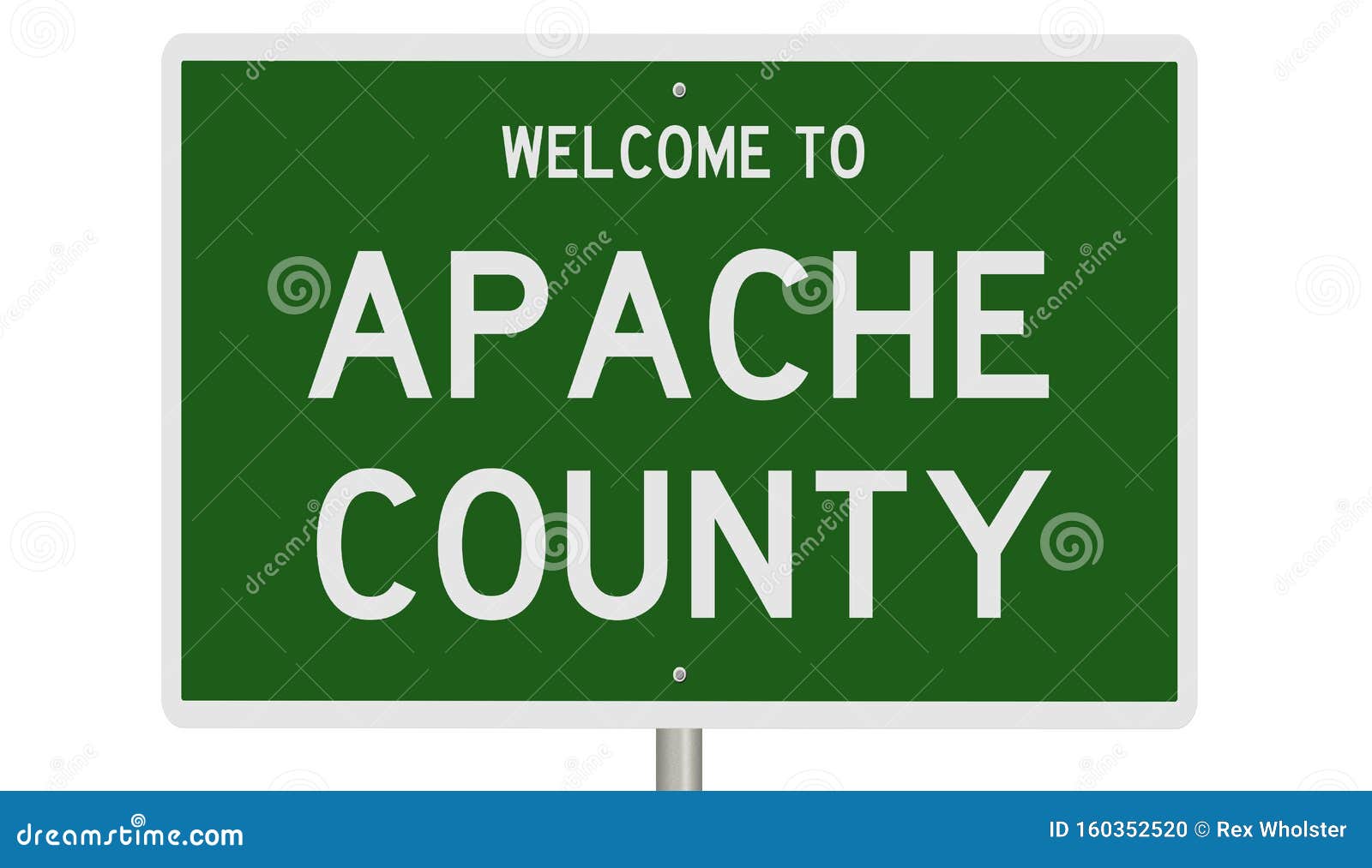 Highway Sign for Apache County Stock Illustration - Illustration of ...