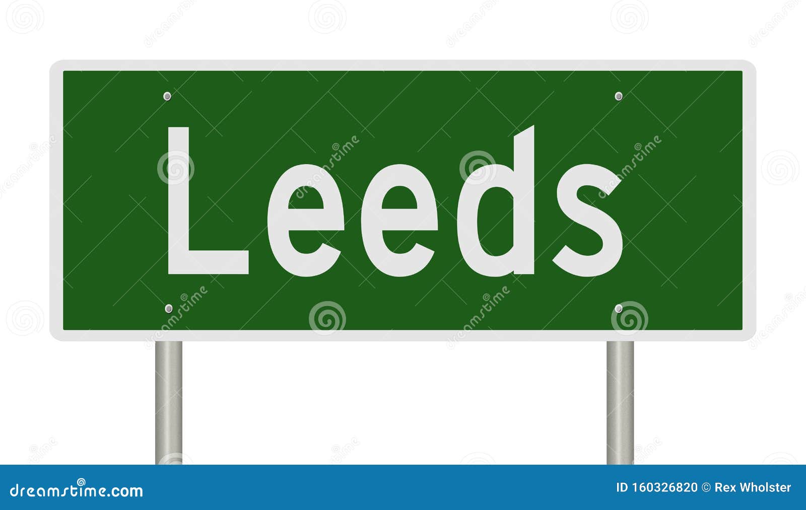 Highway sign for Leeds stock illustration. Illustration of kingdom ...