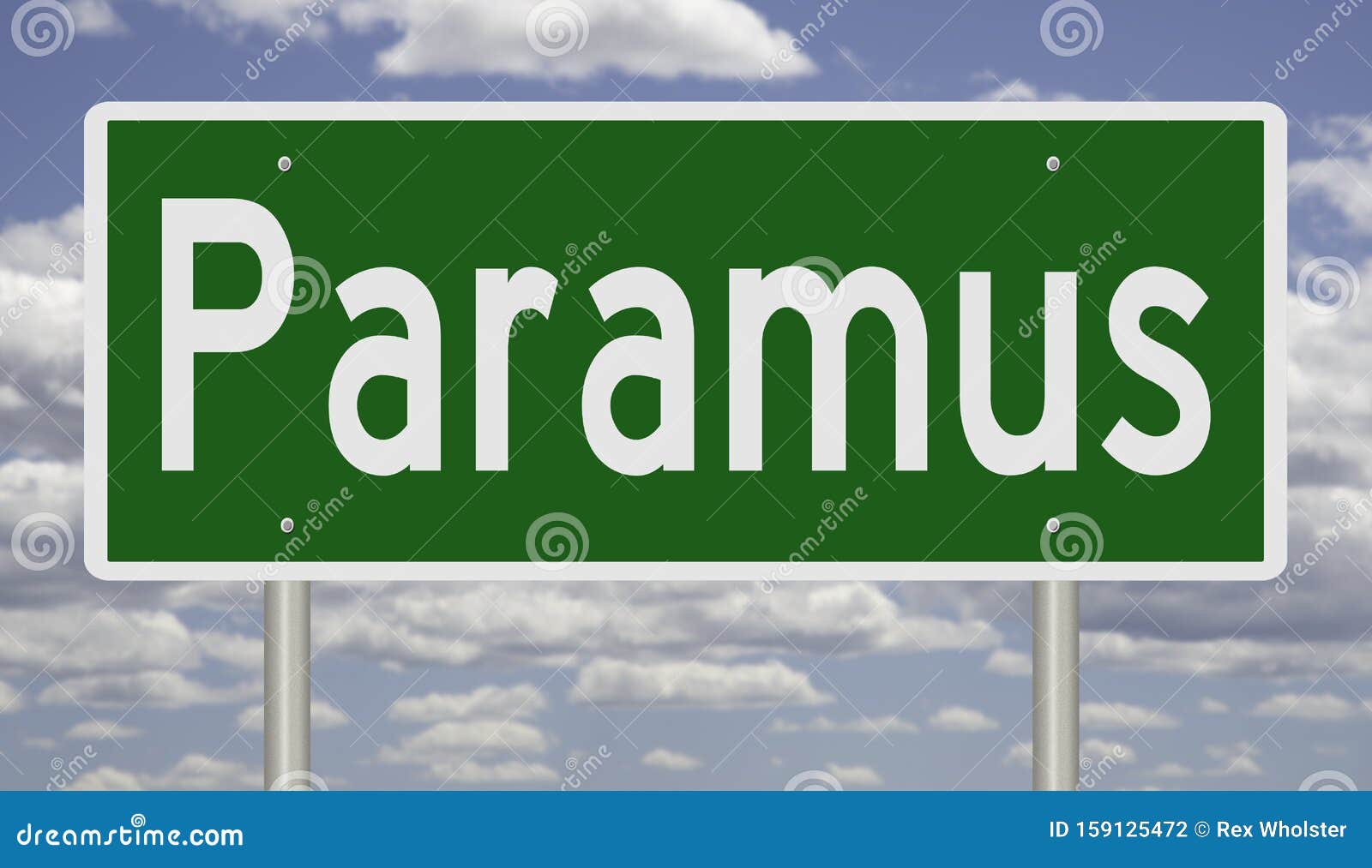 Highway sign for Paramus stock illustration. Illustration of graphic ...