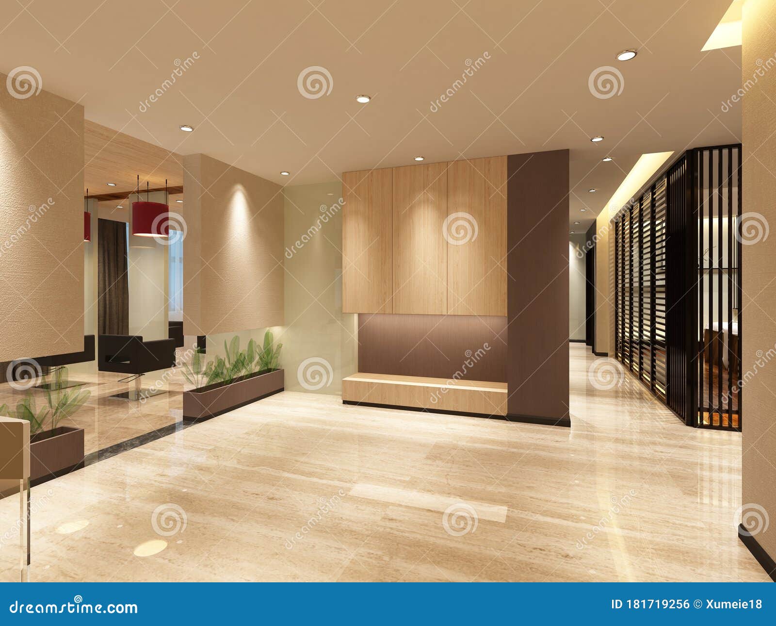 Rendering hall stock illustration. Illustration of architecture - 181719256