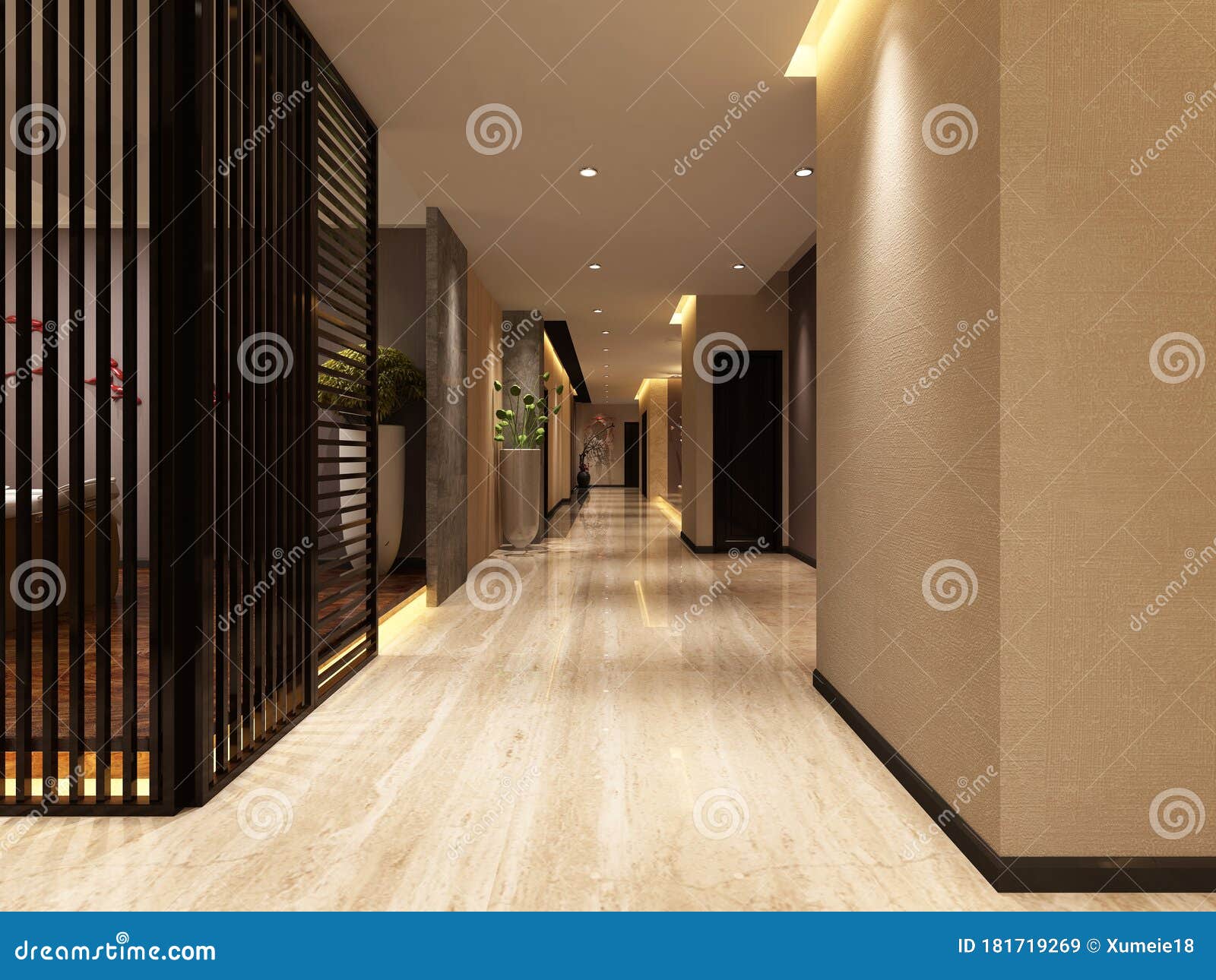 Rendering hall stock illustration. Illustration of elevator - 181719269