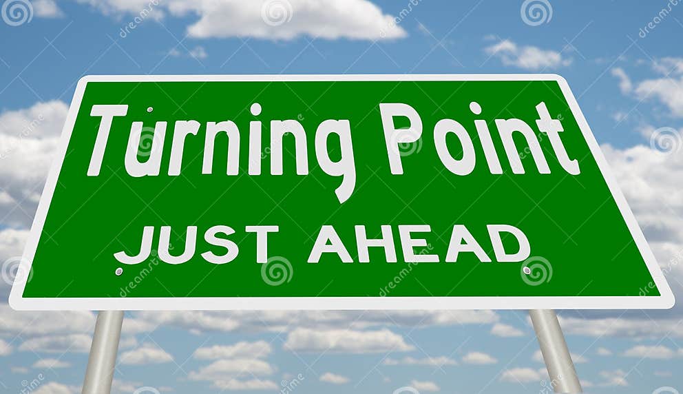 Green Turning Point Next Exit Sign Stock Illustration - Illustration of ...