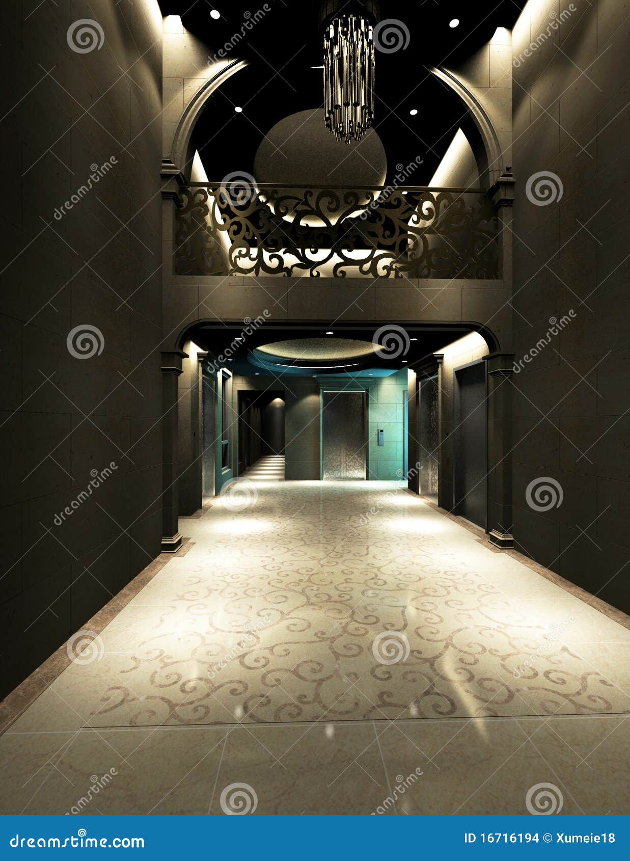 Modern Corridor Side Stock Photo | CartoonDealer.com #80555796