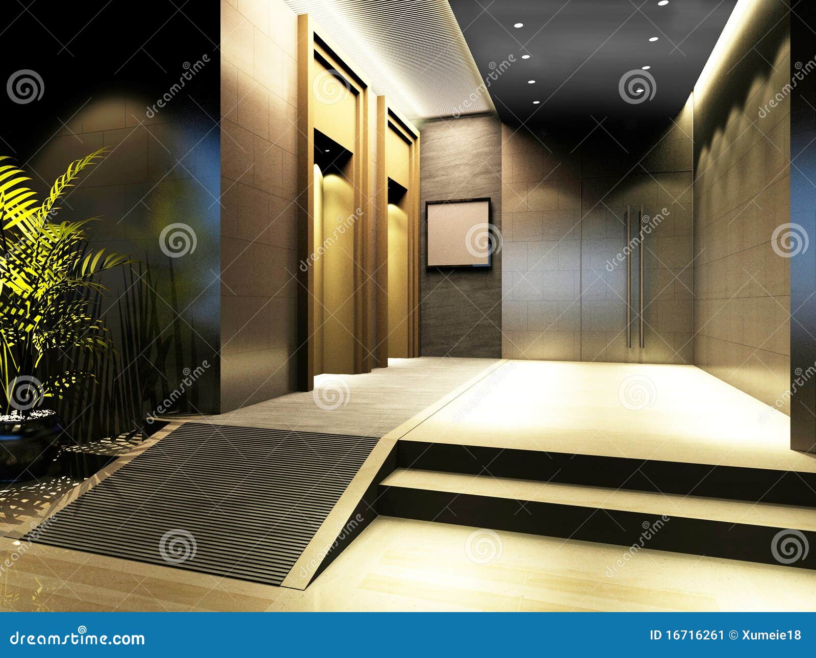 Modern Corridor Side Stock Photo | CartoonDealer.com #80555796