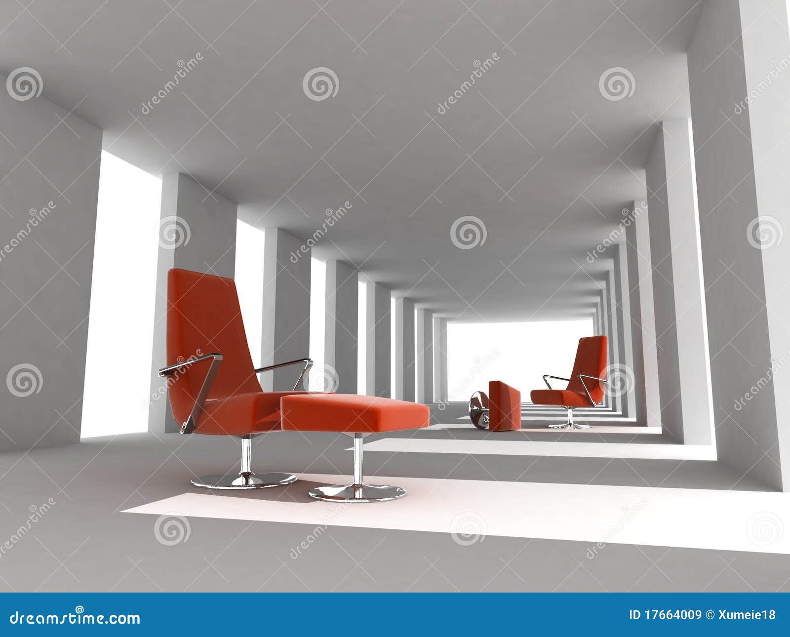 3d Rendering. Modern White Panel Design Wall Corner Room Stage ...
