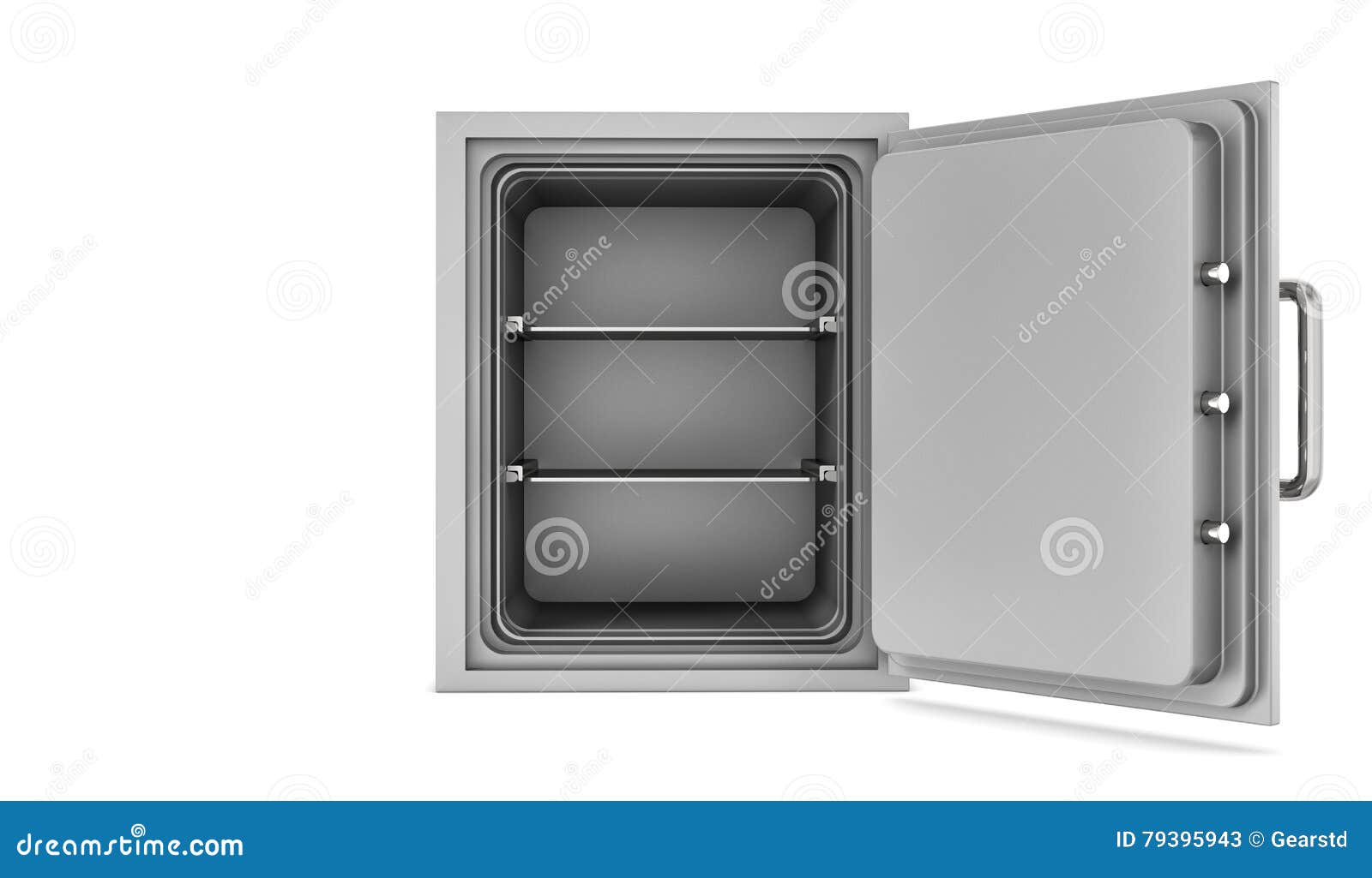 Rendering Opened Empty Steel Safe Box Placed in Front of Viewer ...