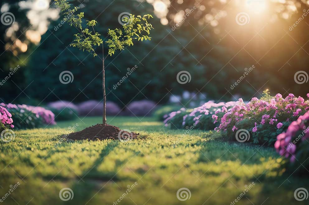 Rendering of Planting for the Future a Hand Planting a Small Tree at ...
