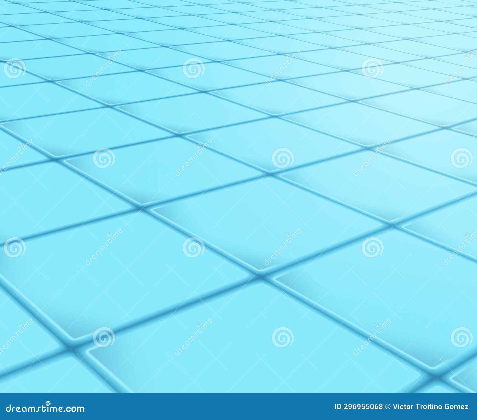 Rendering Reflective Surface or Floor Made of Square Tiles Stock Photo ...