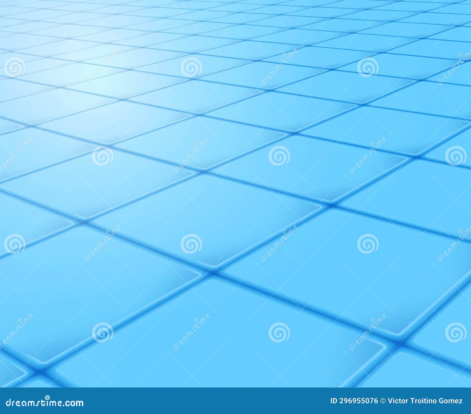 Rendering Reflective Surface or Floor Made of Square Tiles Stock Photo ...