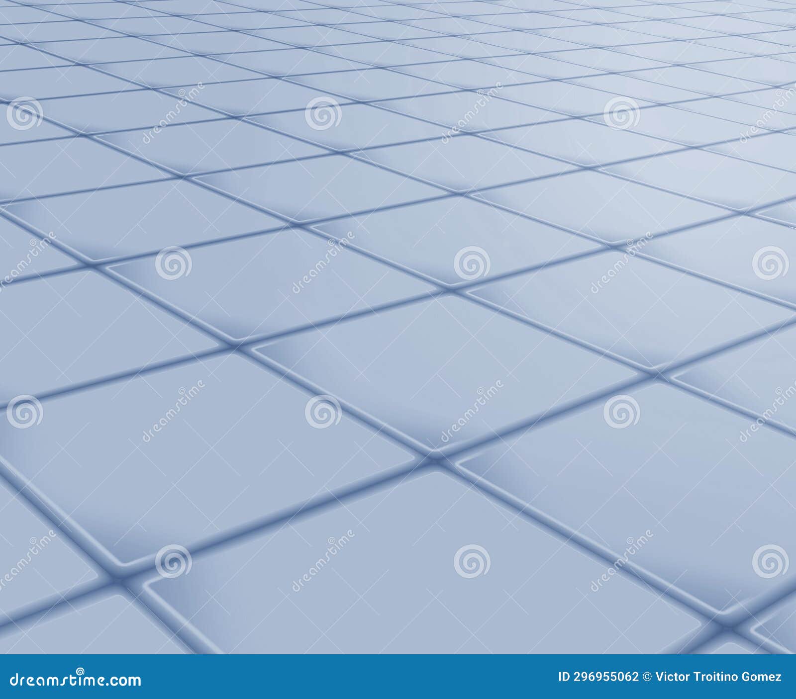 Rendering Reflective Surface or Floor Made of Square Tiles Stock Photo ...