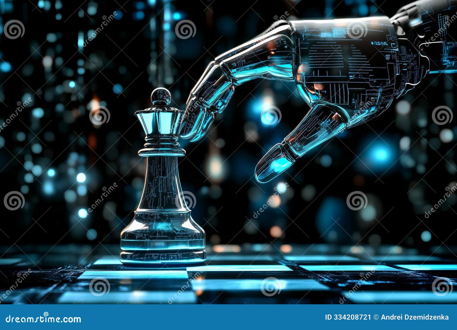 Neon Chess Set In Futuristic, Sci-fi Setting Royalty-Free Stock Image ...