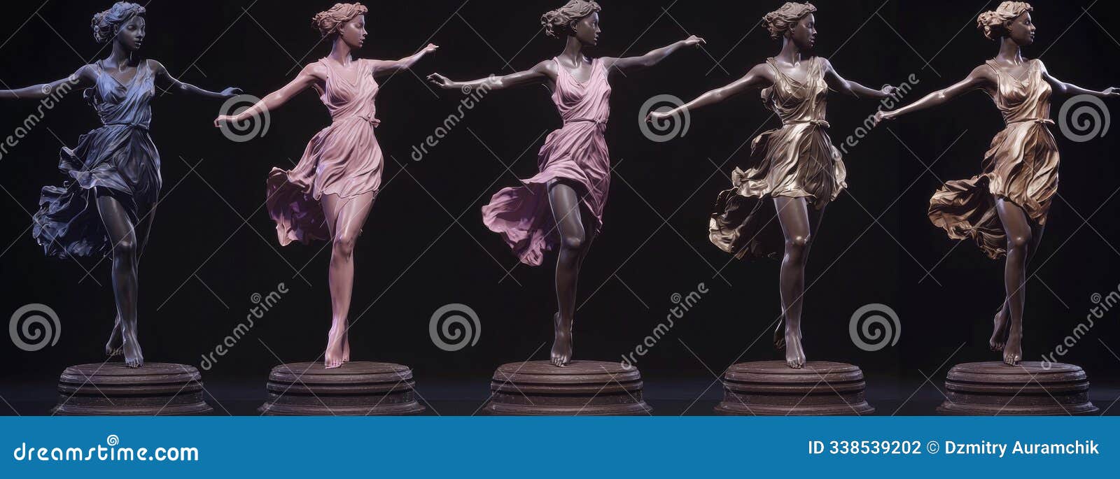 The Rendering of a Sculpture Made of Gypsum, Metal, Copper, and Grey ...