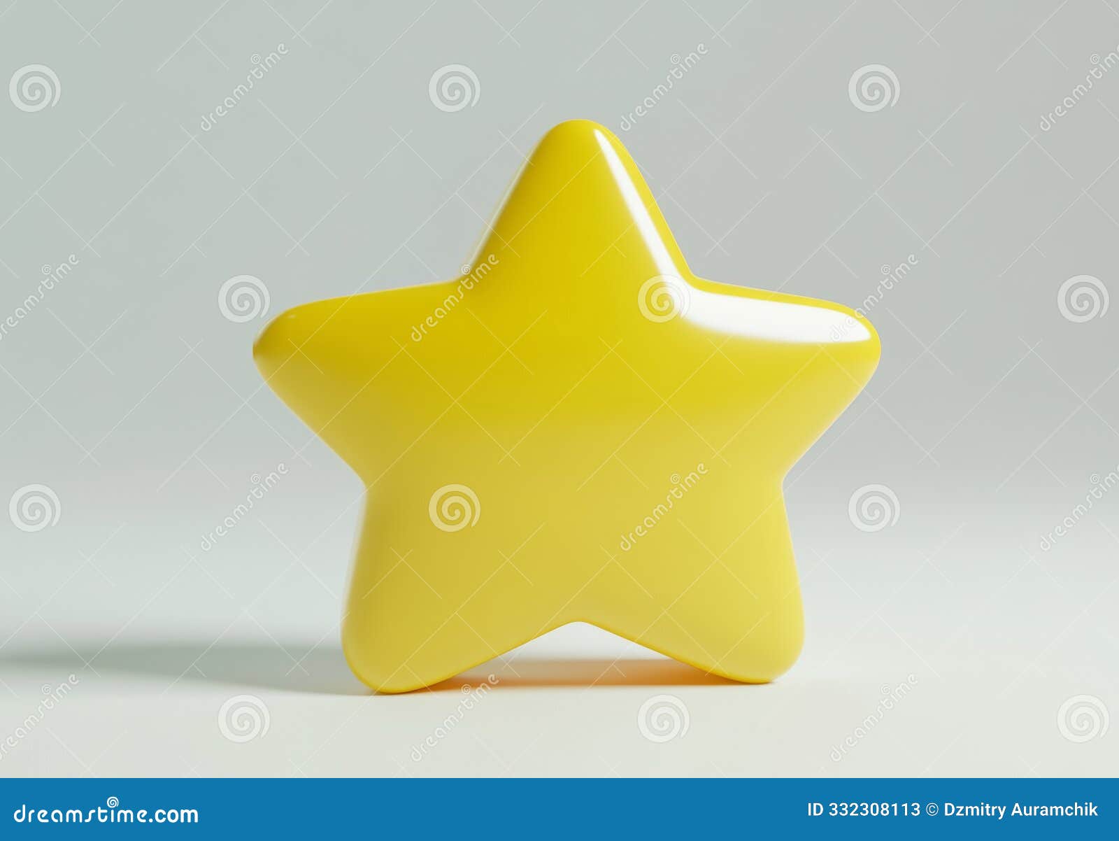 Rendering of the Shining Star Icon on Purple Background, Decorative ...
