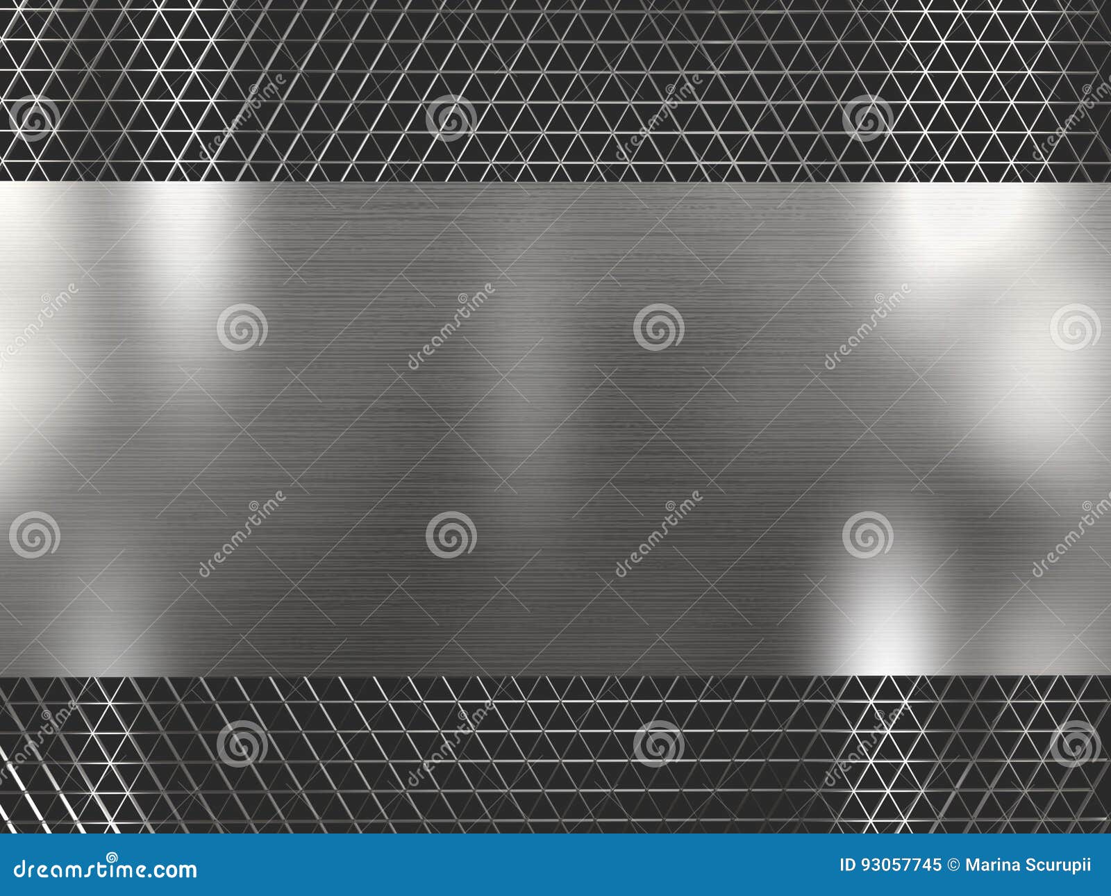 Rendering Silver Metallic Grid Background Stock Image - Image of black ...