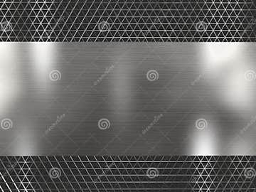 Rendering Silver Metallic Grid Background Stock Image - Image of black ...