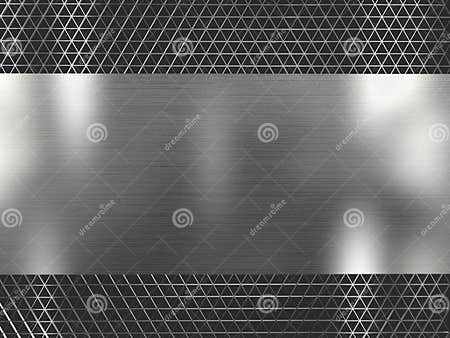 Rendering Silver Metallic Grid Background Stock Image - Image of black ...