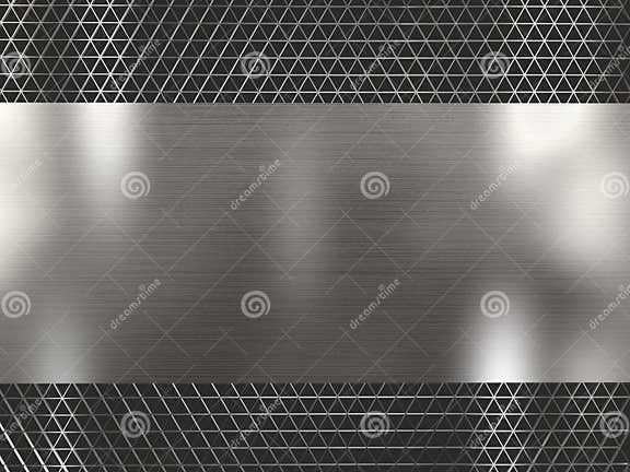 Rendering Silver Metallic Grid Background Stock Image - Image of black ...