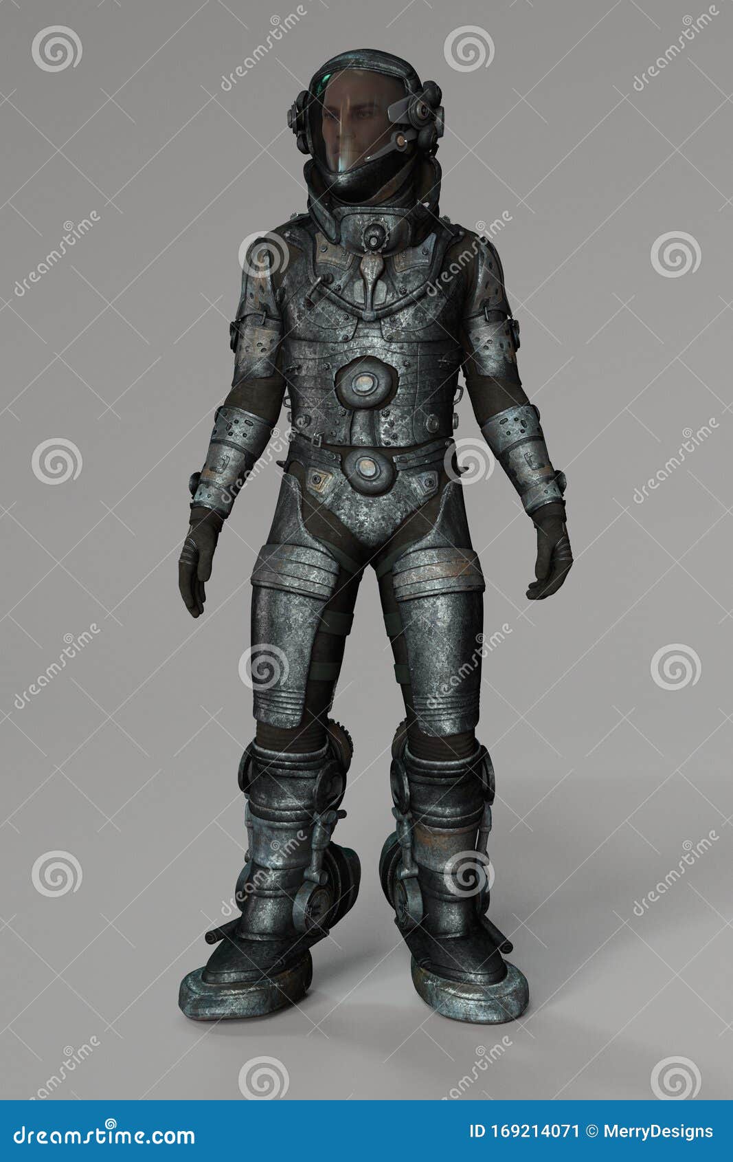 Rendering Space Explorer in Full Suit Including Helmet Stock ...