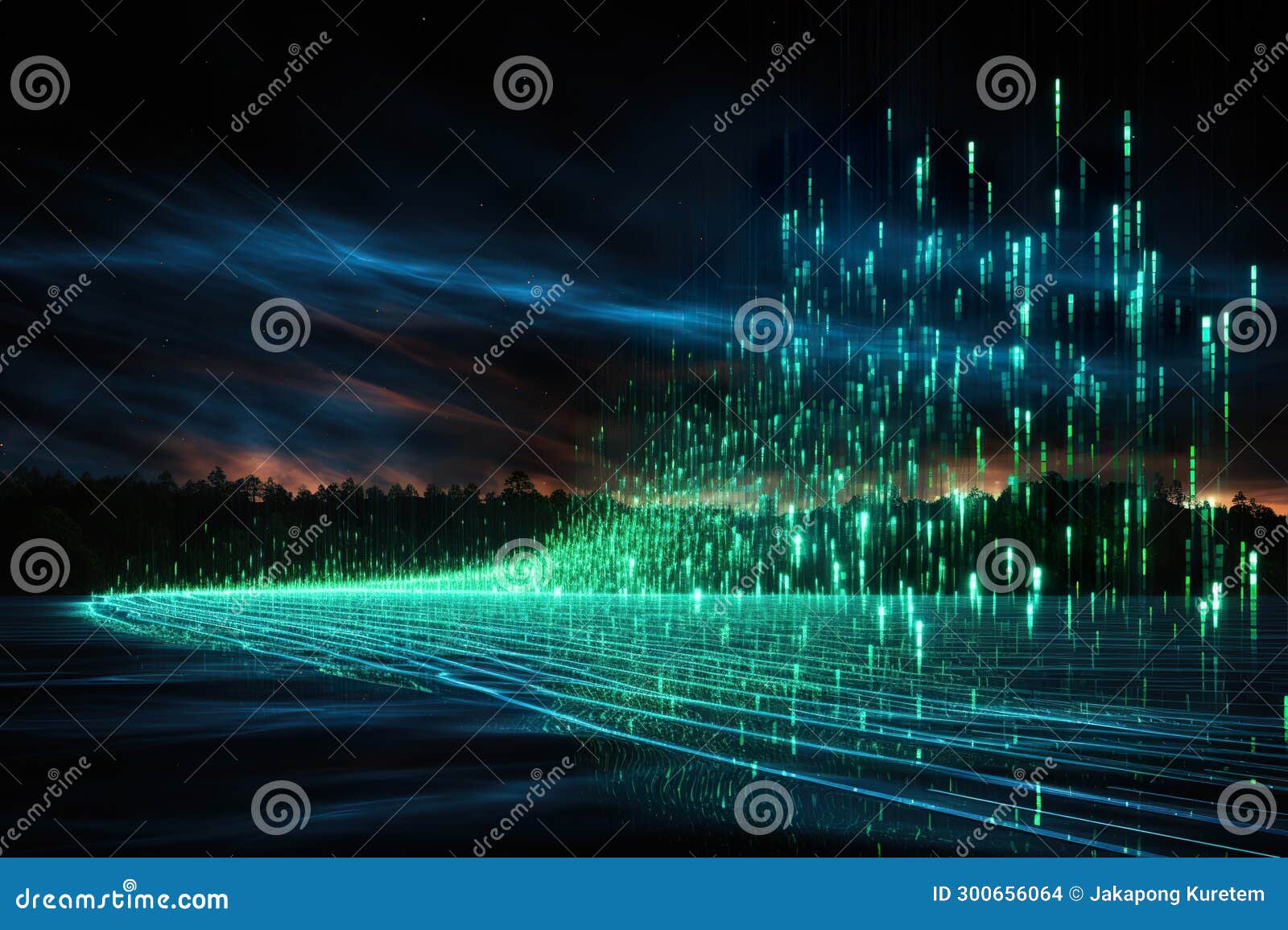 A Rendering of a Technology Data Binary Code Network Background. Stock Photo - Image of future ...