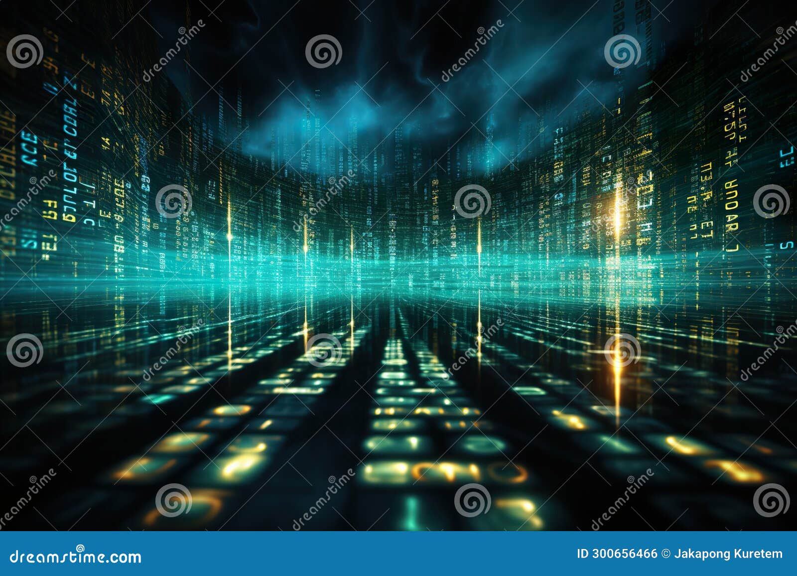 A Rendering of a Technology Data Binary Code Network Background. Stock Photo - Image of glowing ...