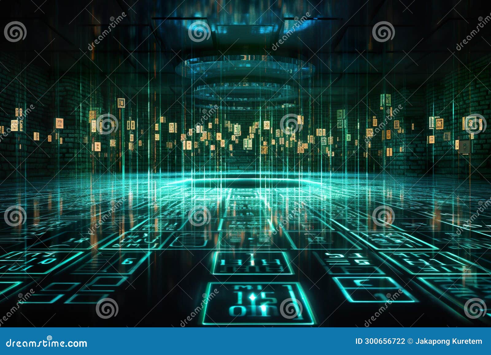 A Rendering of a Technology Data Binary Code Network Background. Stock Photo - Image of fractal ...