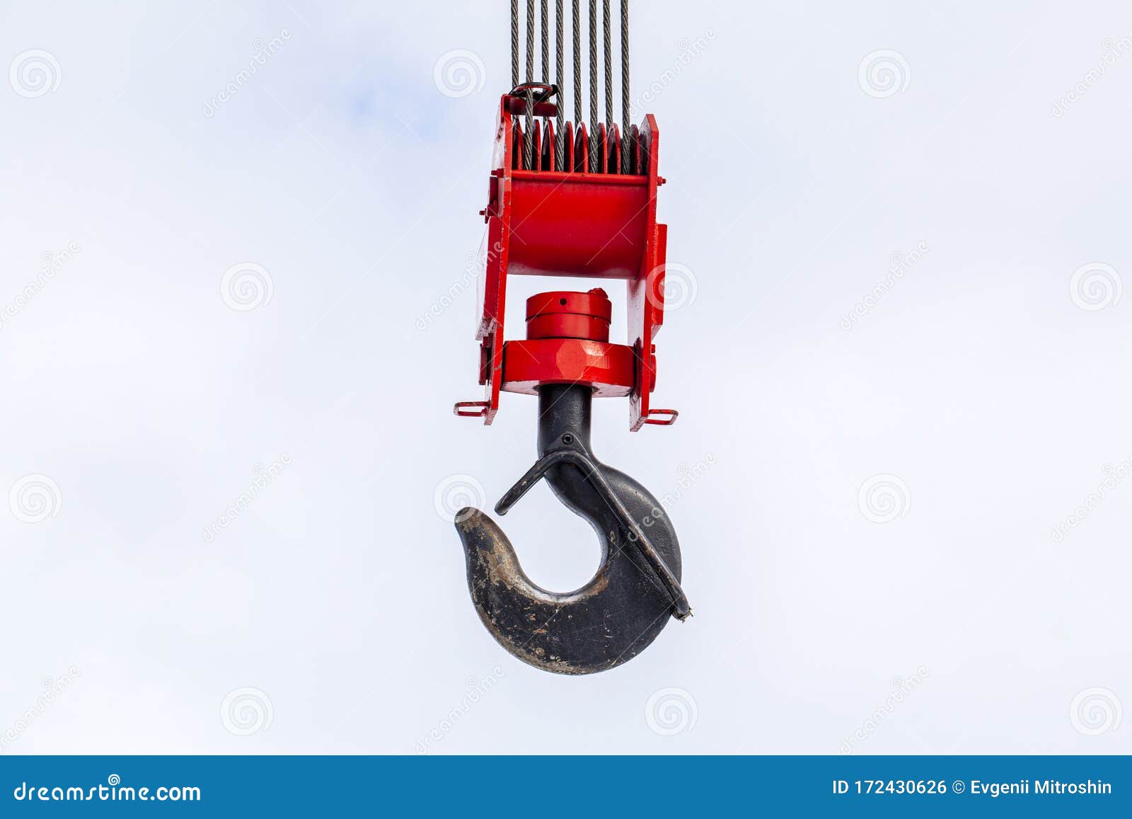 Rendering of Tower Crane Hook on the White Background Stock Photo ...