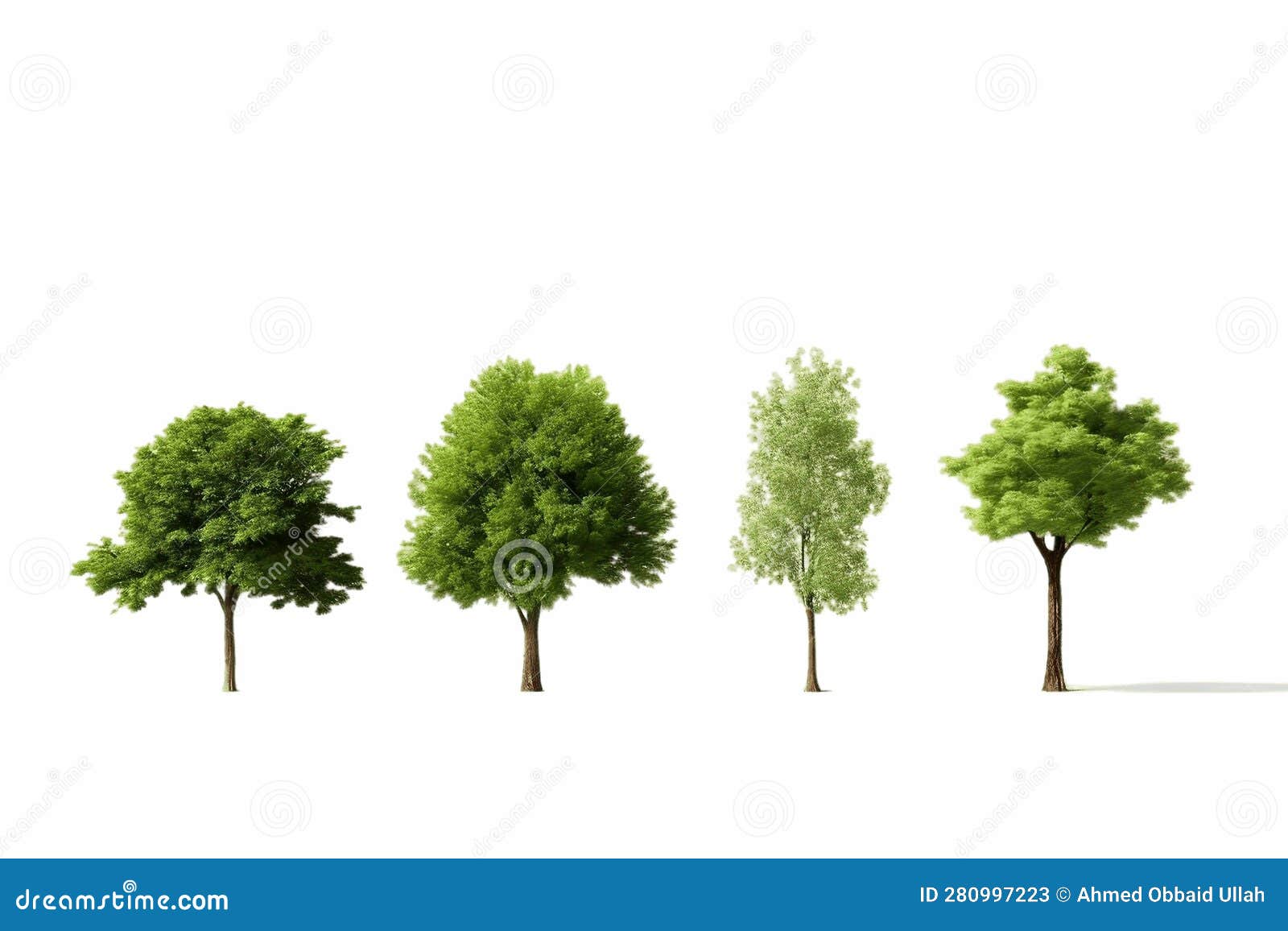 Rendering of Trees: Serene Nature Scene. Generative Ai Stock Image ...
