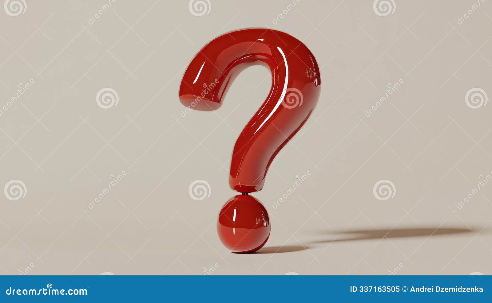 Rendering of a Wall and Floor with a Red Question Mark on a White ...