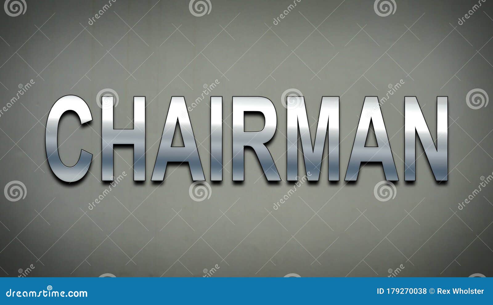 Wall sign for CHAIRMAN stock photo. Image of sign, message - 179270038