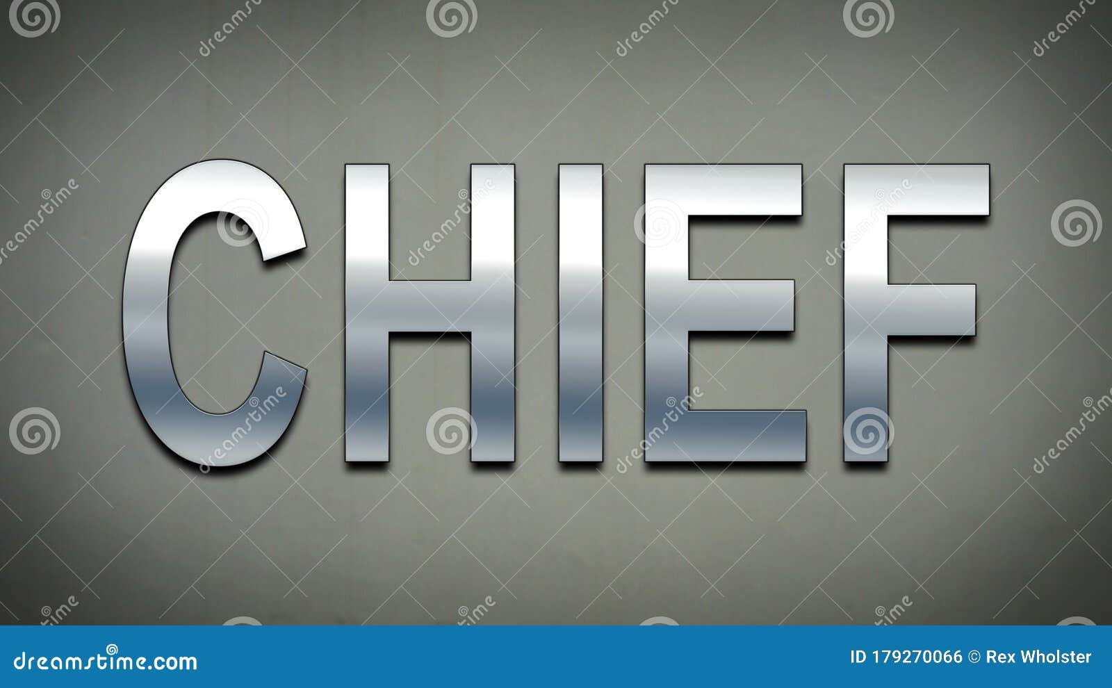 Wall sign for CHIEF stock photo. Image of letters, wall - 179270066