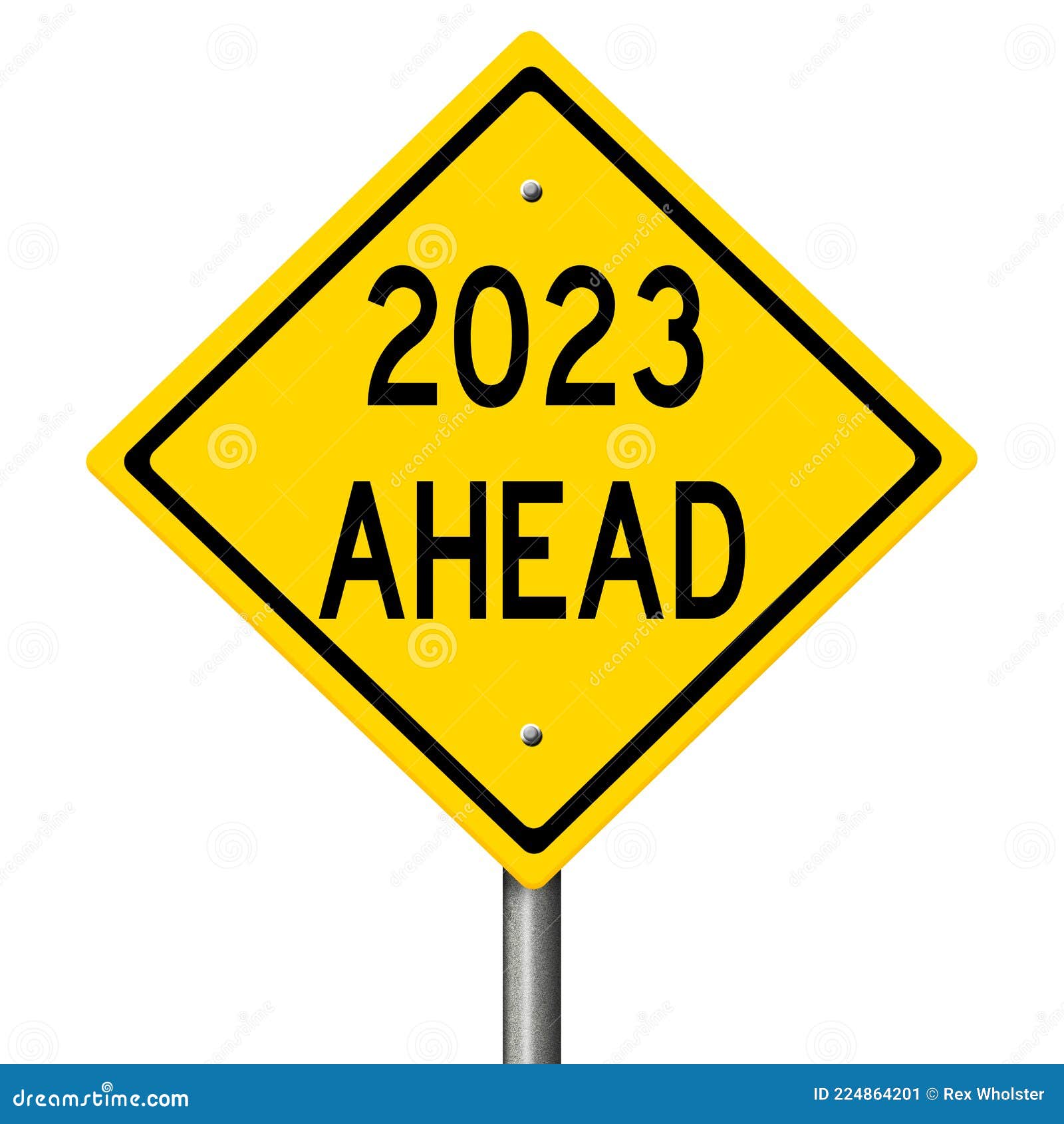 Rendering of a Yellow Highway Sign Stock Illustration - Illustration of ...