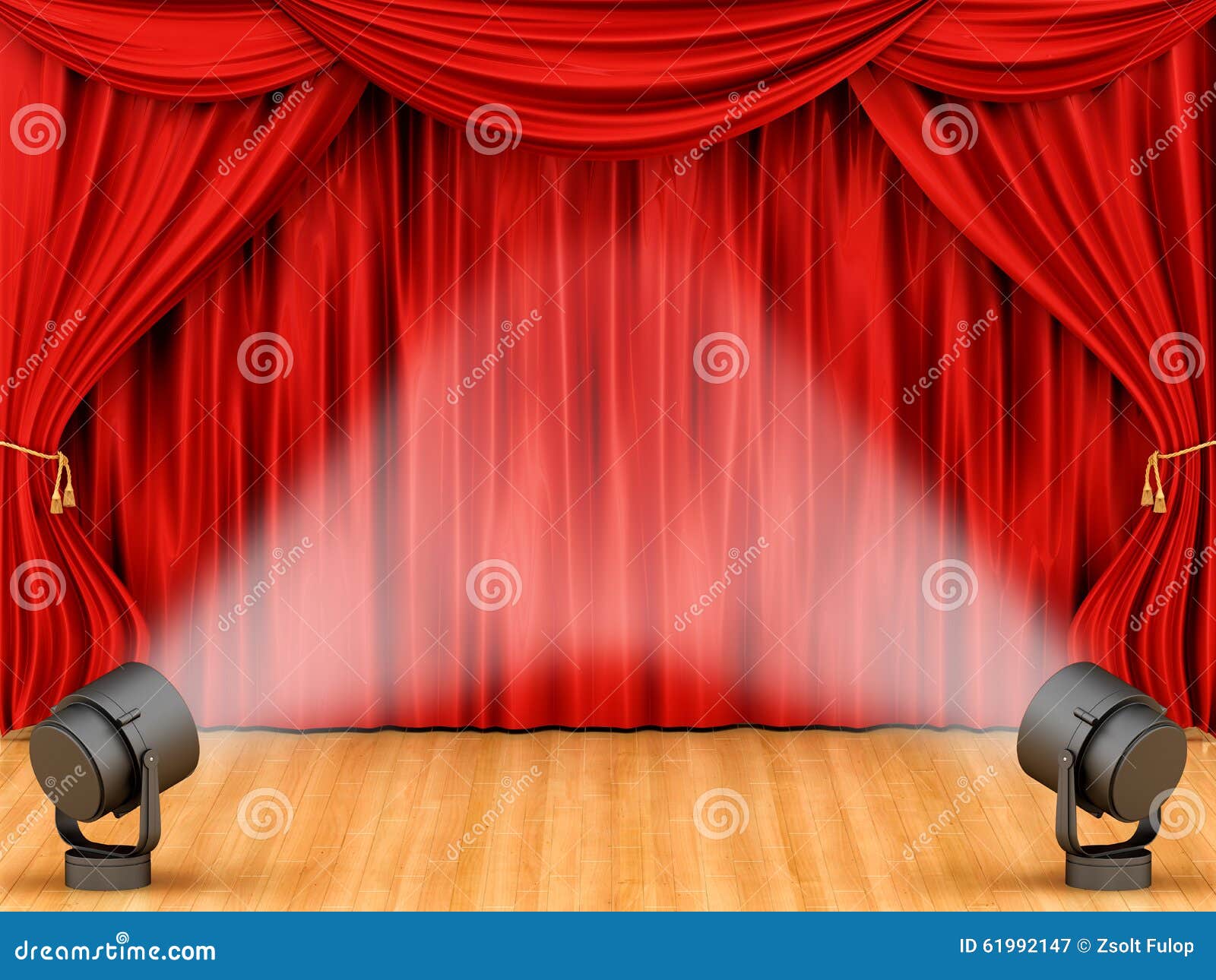 Rendez des rideaux rouges illustration stock. Illustration du gala ...