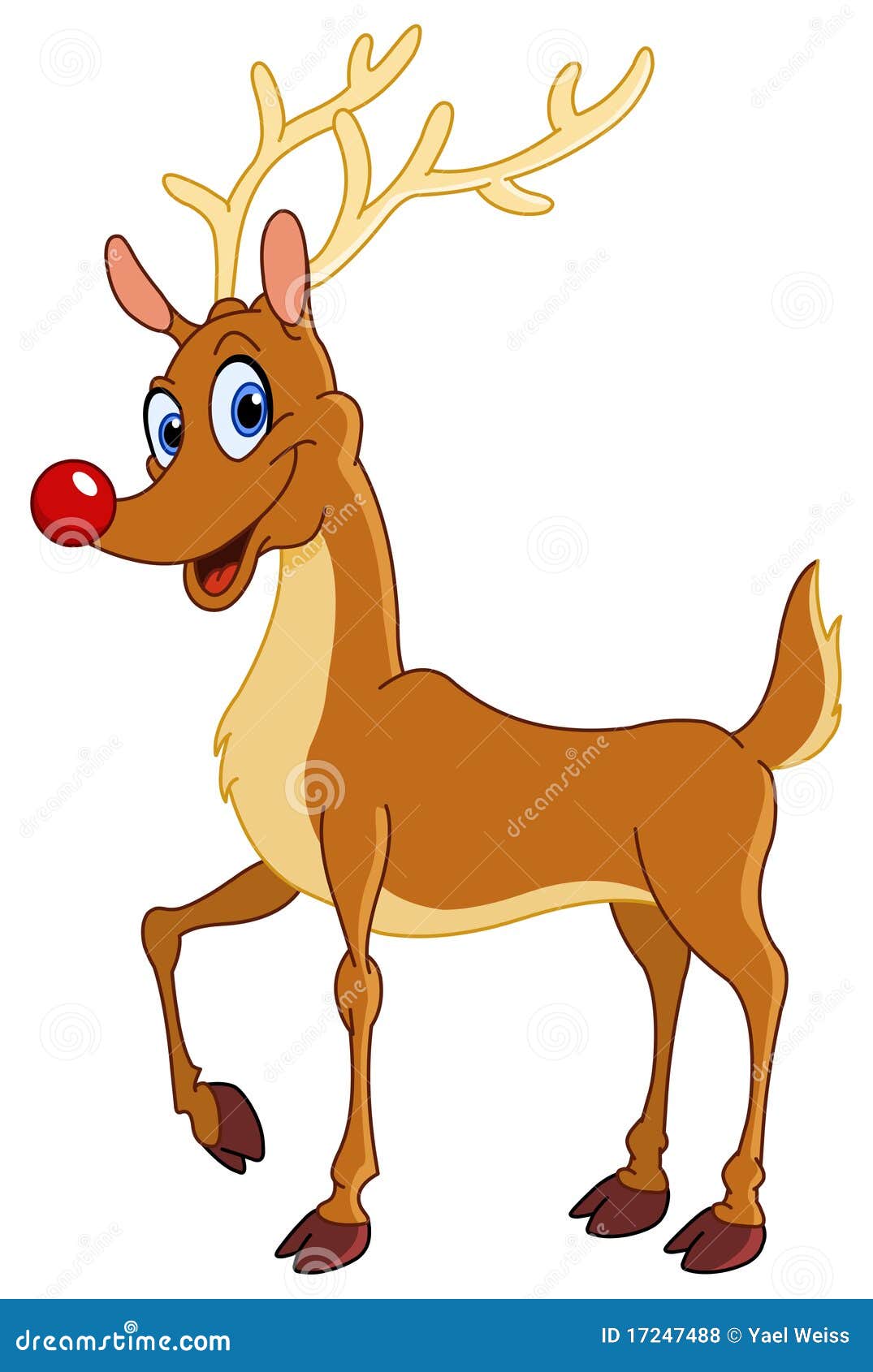 Rendier vector illustratie. Illustration of rood, kleur - 17247488